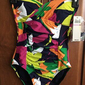 Anne Cole | Swim | Anne Cole Onepiece Shirred Front Bold Floral ...